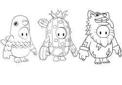 Fall Guys: dibujos exclusivos para colorear