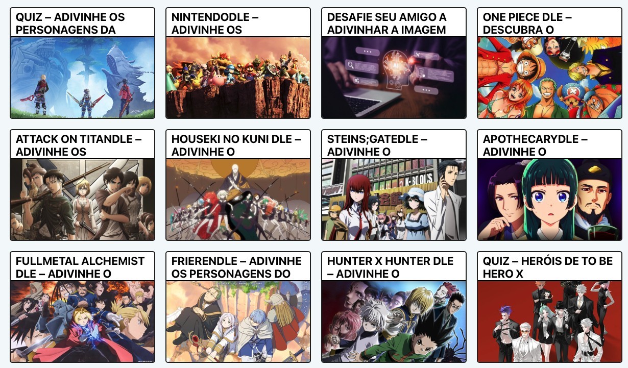 Jeux DLE Anime & Wordle | Suki Desu